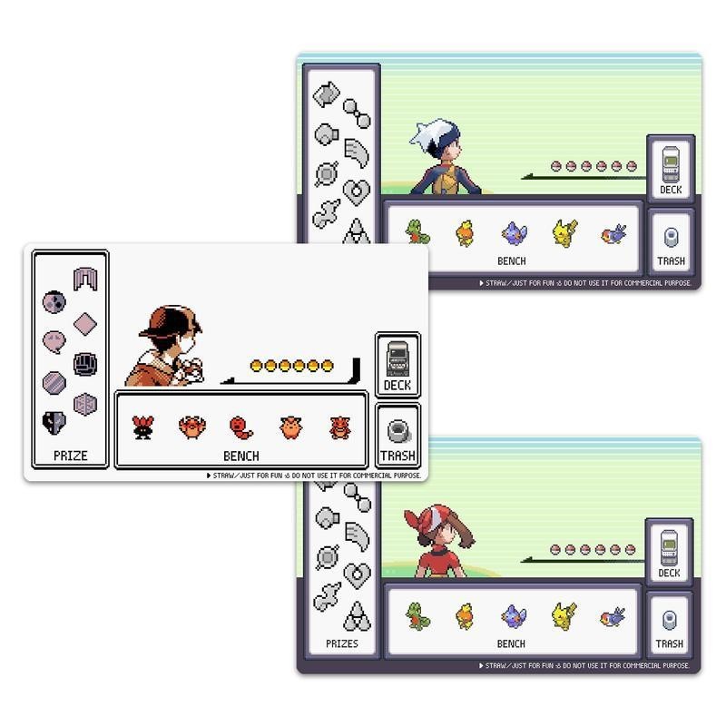 Pokemon Card Mat ตัวย่อ PTCG Battle Table Mat Pixel Gem Pet Elf Duel ...