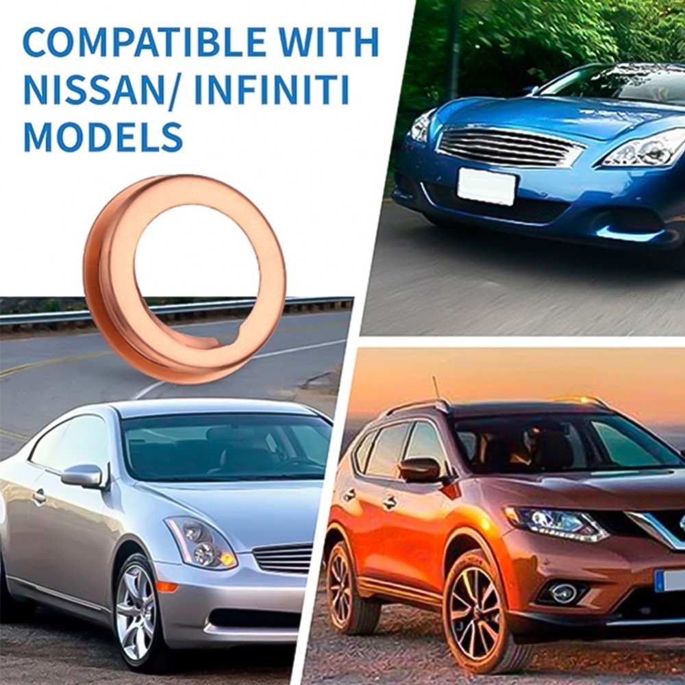 ของแท้ ชุดแหวนรองน้ํามันเครื่อง ทองแดง สําหรับ Nissan 10 ชิ้น | Shopee Thailand