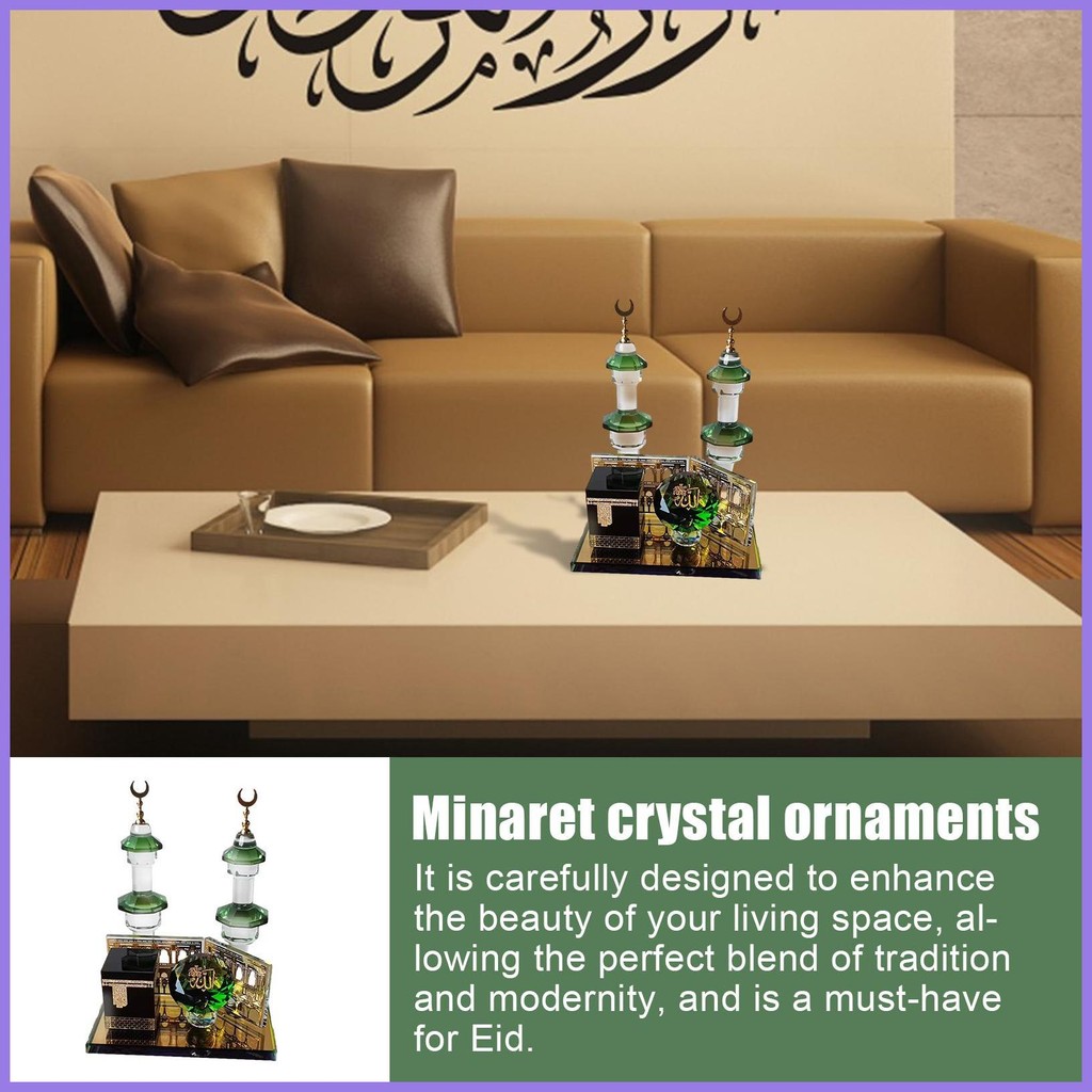 Eid Tower เครื่องประดับ Miniature รุ่นประติมากรรม Bell Tower คริสตัล ...