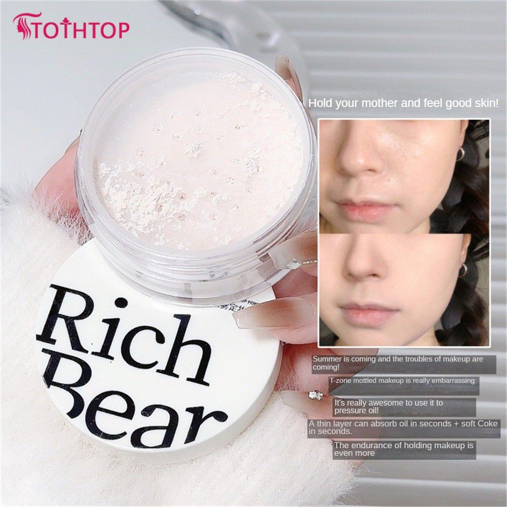 RichBear Makeup Loose Powder Matte Fog Surface Texture Waterproof Oil Control Natural ...