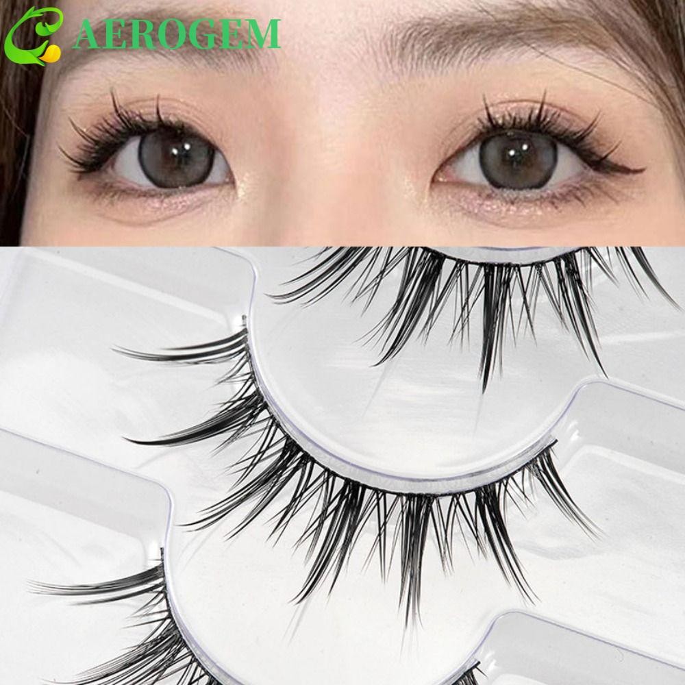 Aerogem 8 คู่ Little Devil Full Strip Lashes, ธรรมชาติดู Curled ขนตา ...