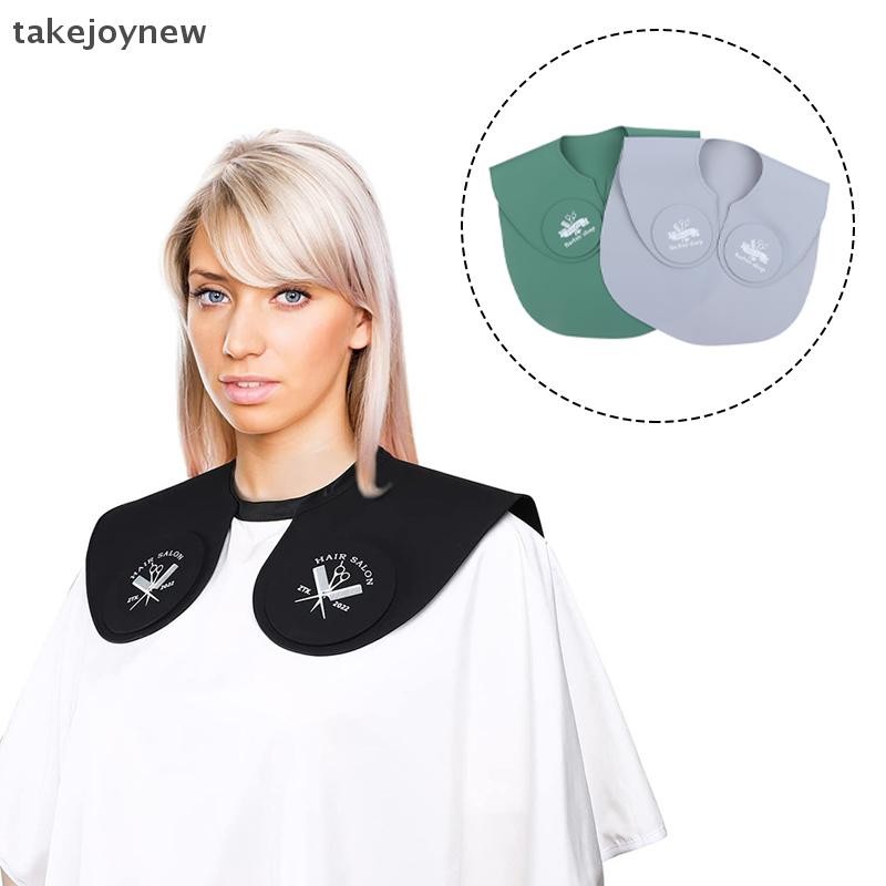 [takejoynew] ซิลิโคนตัดผมคอปกย้อมผมผ้าคลุมไหล่ Hairdressing Cape คอห่อยามตัดผมไหล่ Pad ผ้าพันคอ ...