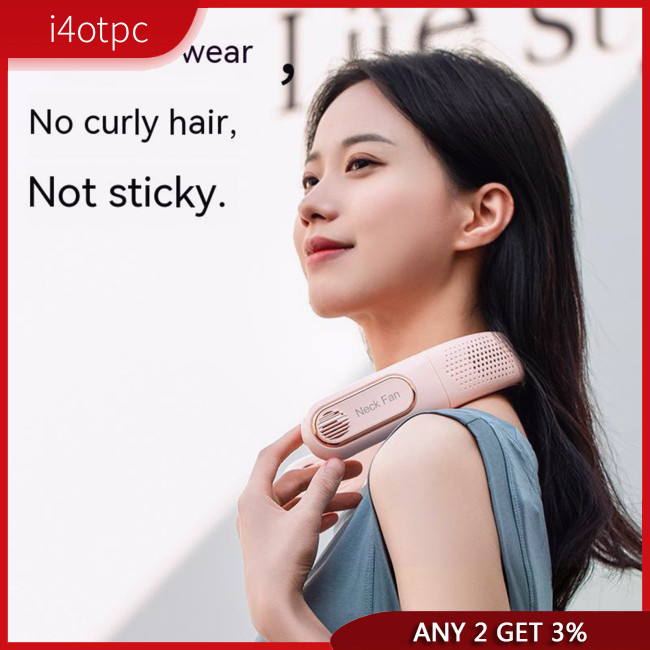 I4otpc 4000mah พัดลมคล้องคอ พับได้ 3 ความเร็ว ชาร์จ Usb จอแสดงผลดิจิตอล Led ใบ้ พัดลมมินิ แบบ ...