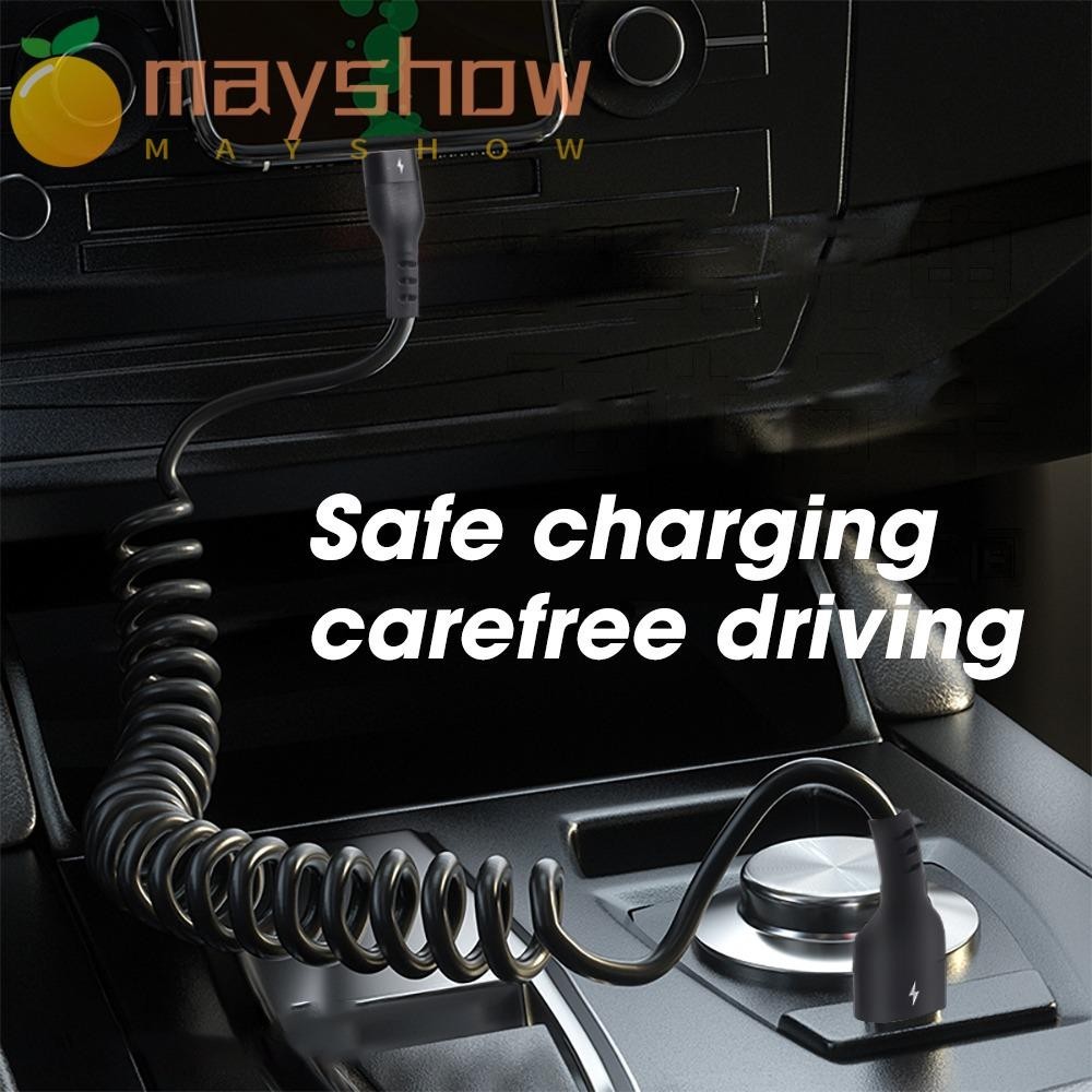 Mayshow สายชาร์จโทรศัพท์มือถือ TPU แบบสปริง Micro USB Type C ชาร์จเร็ว ...