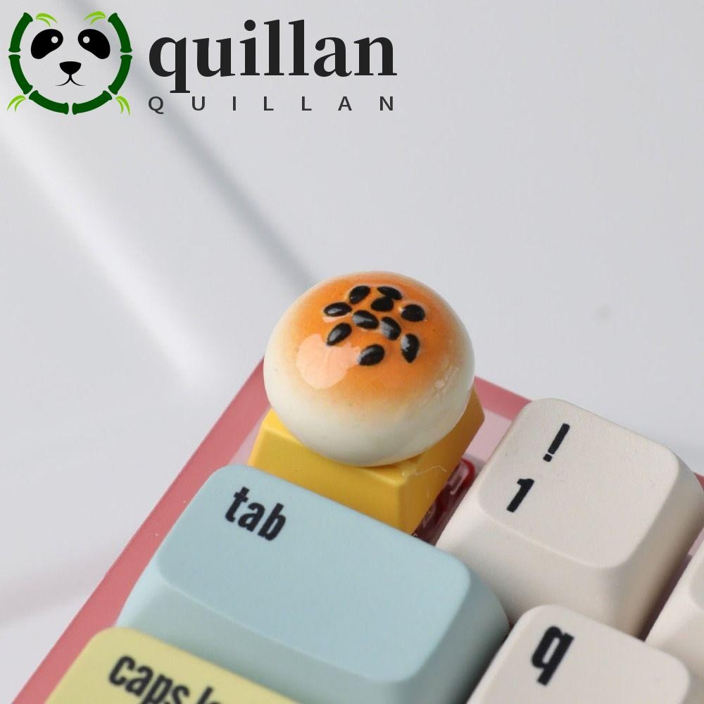 Quillan สับปะรด Bun Keycaps, Universal อาหารน่ารักขนมปังแป้นพิมพ์ Cap ...