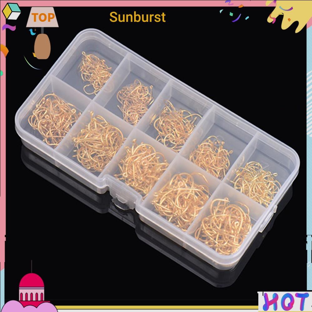 600 ชิ้นตะขอตกปลาชุดเหล็กคาร์บอนสูงหนาม FishHooks อุปกรณ์ตกปลา ...