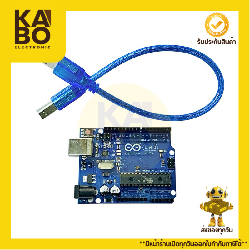 UNO R3 พร้อมสาย USB บอร์ดทดลอง Arduino รุ่น Uno R3 ชิฟ USB CH340 ...