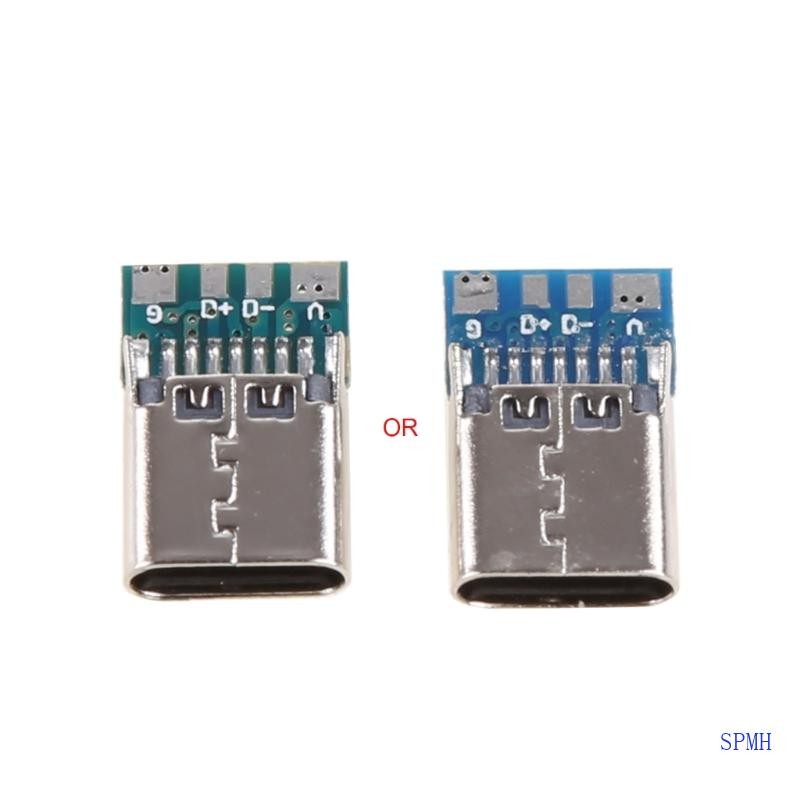 Super 2x Micro USB Type-C ขั้วต่อพอร์ตมาตรฐาน 16 พินหญิงบัดกรีแจ็ค USB ...