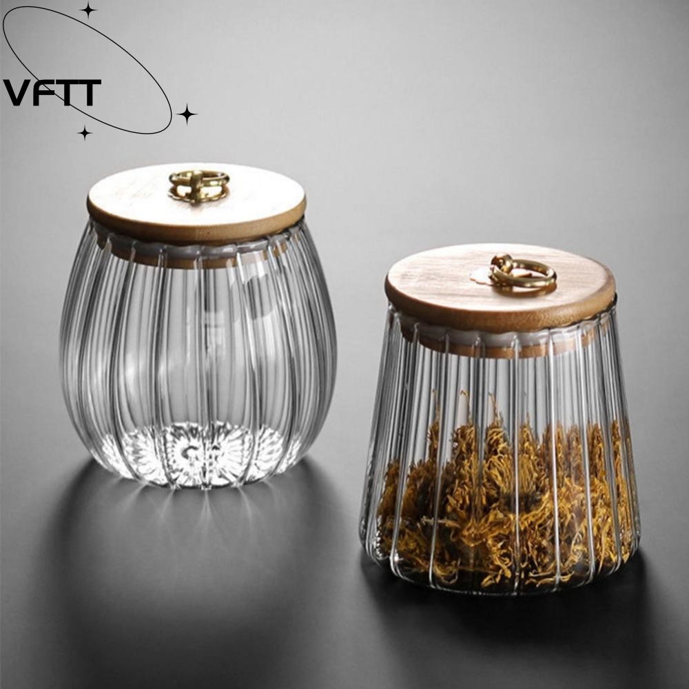 Vftt ขวดเก็บ Jar กาแฟ Candy Jars ธัญพืชแก้ว Airtight Canister | Shopee ...