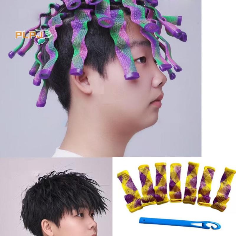 Plpj ผม Roller เกลียวผม Curlers Magic Curls ผม Rollers พร้อมตะขอ Mans ผม Curlers DIY Curly จัด ...