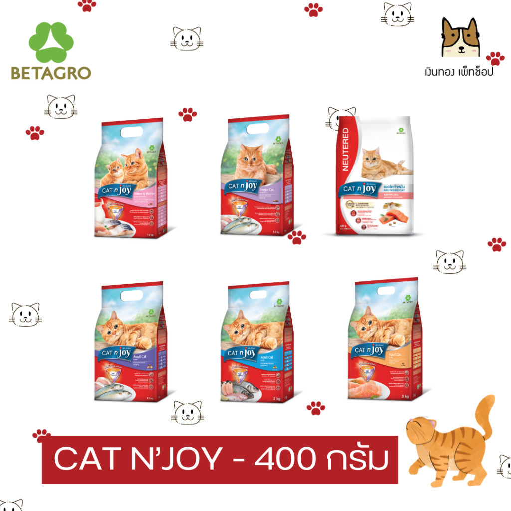 Cat 'N Joy แค๊ทเอ็นจอย อาหารเม็ดสำหรับแมว ขนาด 400g | Shopee Thailand