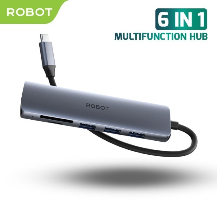Robot HT360 อะแดปเตอร์ฮับ USB Type C หลายพอร์ต น้ําหนักเบา รับประกัน 6 ...