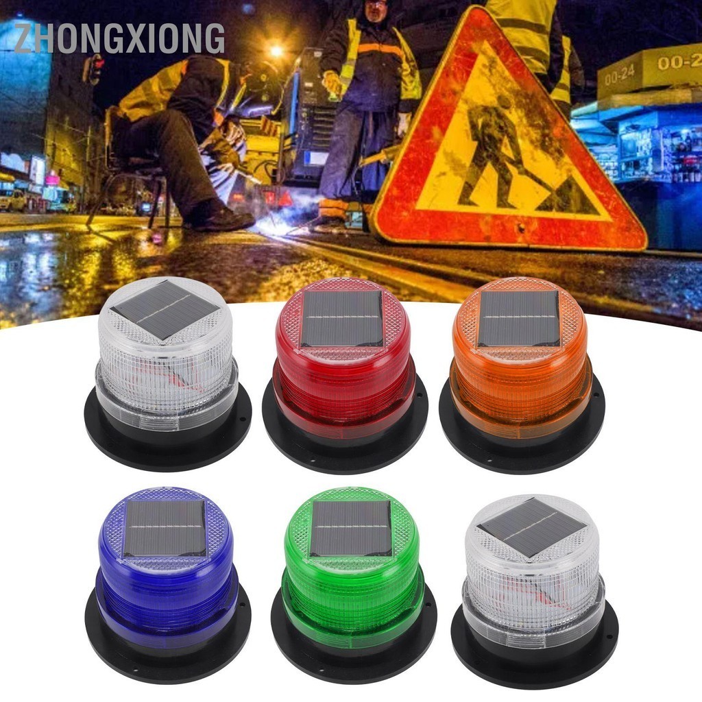 ZhongXiong Solar Beacon Light ข้อควรระวัง 8 LED Dusk to Dawn Sensor ...
