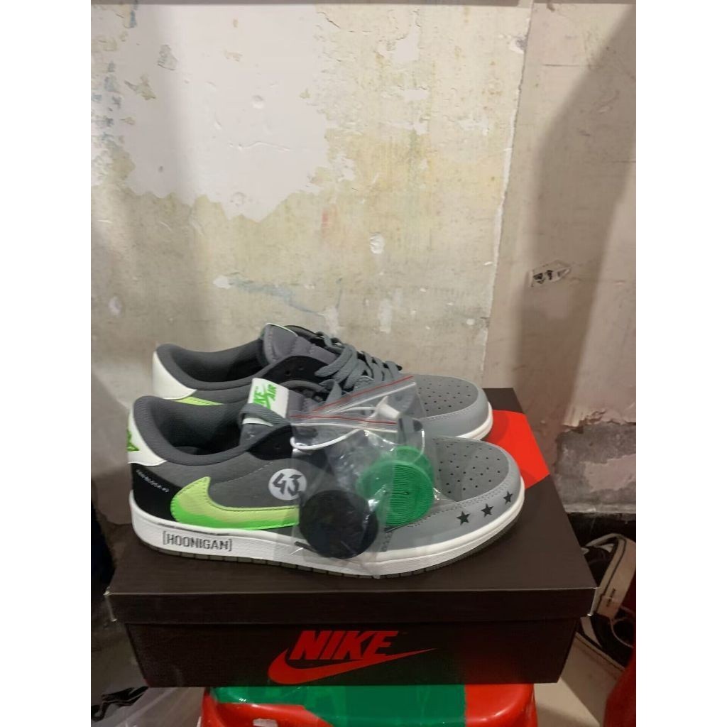 {{2024} Travis Scott X Ken Block X Air Jordan 1 low Hoonigan รองเท้า ...