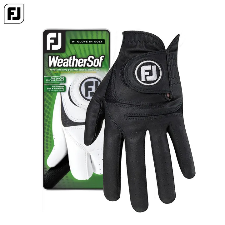 ถุงมือกอล์ฟFootjoy 1 ชิ้นถุงมือผู้ชาย FJ WeatherSof Golf Glove Single Pack สีขาว ถุงมือผู้ชาย ...