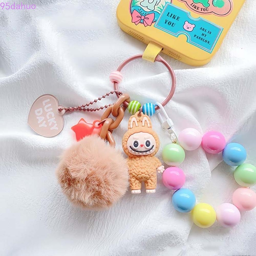 Dahuo ลูกปัด Labubu พวงกุญแจ, กระเป๋า Charm Bow มีที่นั่ง Labubu พวงกุญแจ, เครื่องประดับหัวใจ ...