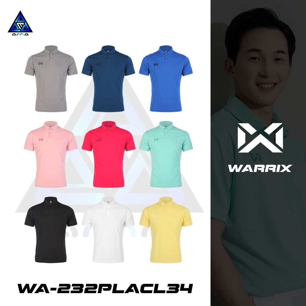SS เสื้อ WARRIX รุ่น PIN รหัส WA-232PLACL34 วาริกซ์ เสื้อโปโล WARRIX ชายและหญิง ชุด 2 ของแท้100% ...