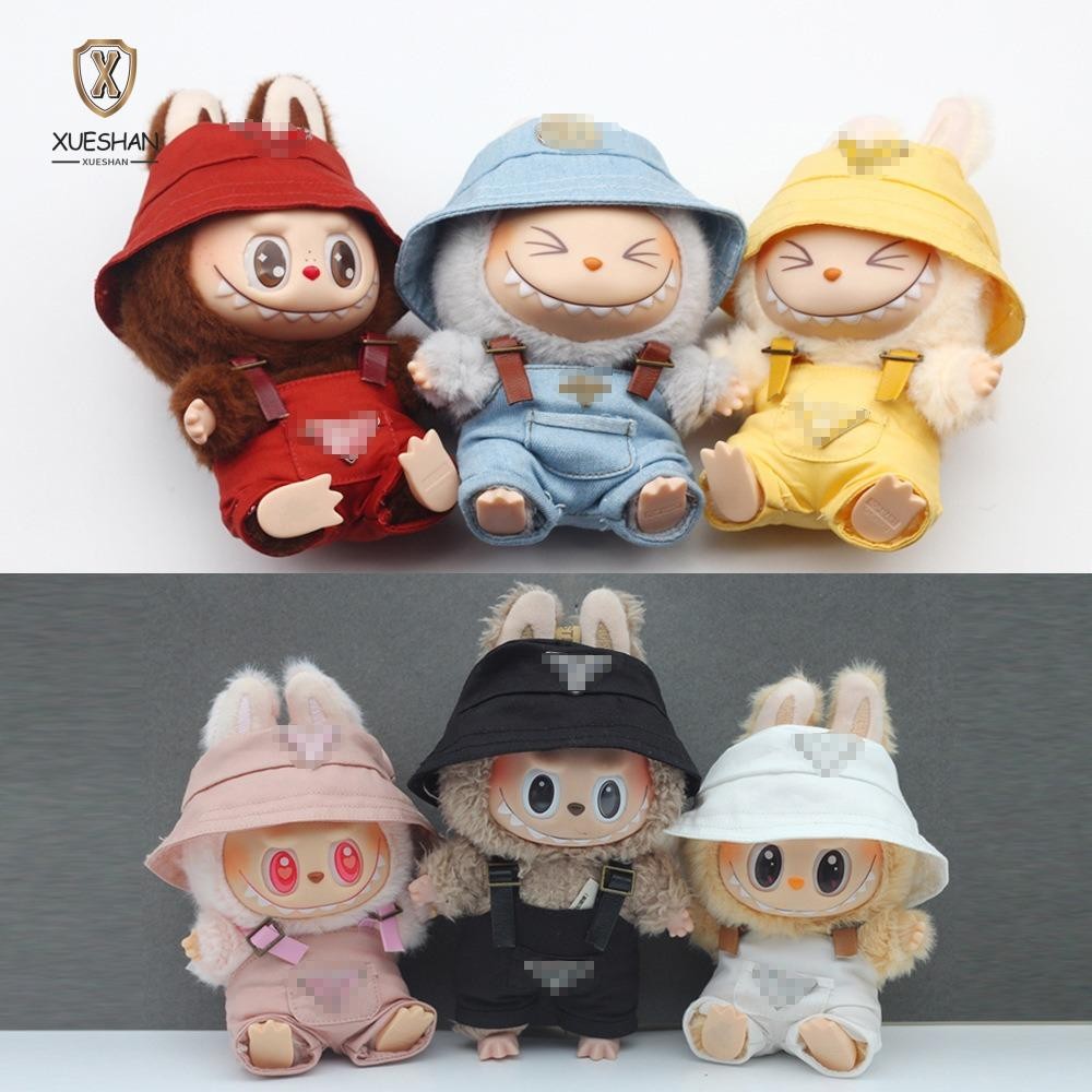 Xueshan ชุดรอมเปอร์ตุ๊กตา,เปลี่ยน 17 ซม.Labu Labubu Strap Pants, Sweet ...