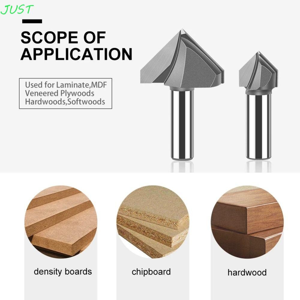 Just Shank Router Bits, Solid Precision 90 องศา V ประเภท Router Bits ...