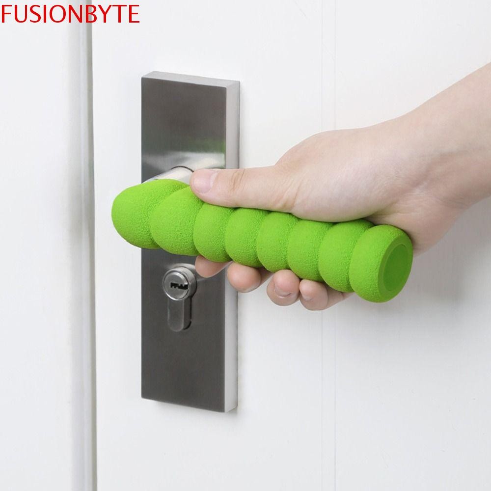 ฝาครอบลูกบิดประตู FUSIONBYTE, แผ่นรองกันกระแทกแบบเกลียว EVA, ตัวป้องกันมือจับประตูสีสันสดใสเพื่อ ...