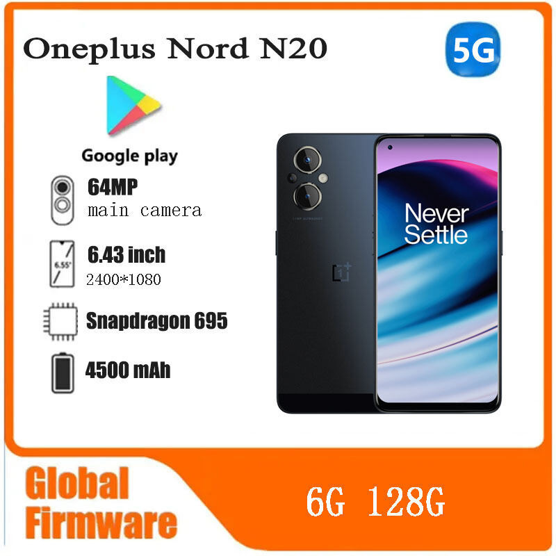 Oneplus Nord N20 5G 6GB 128GB SmartPhone CPU Qualcomm Snapdragon 695 แบตเตอรี่ความจุ 4500mAh ...