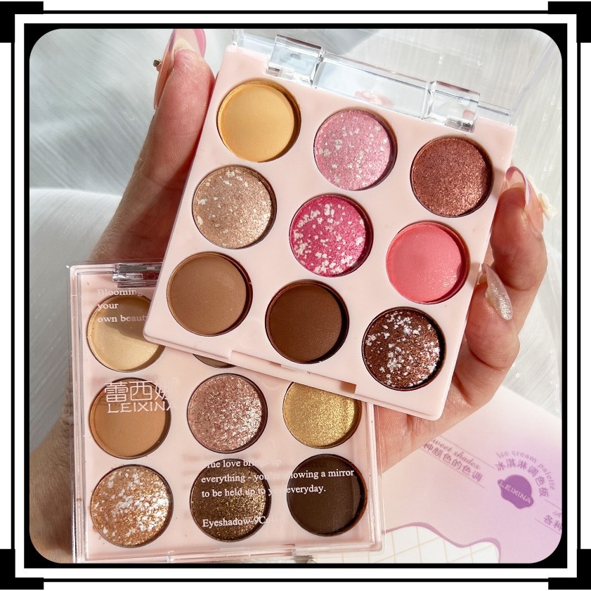 Jiugongge พาเลทอายแชโดว์ เนื้อแมตต์ กลิตเตอร์ เลื่อม ไฮกลอส | Shopee ...