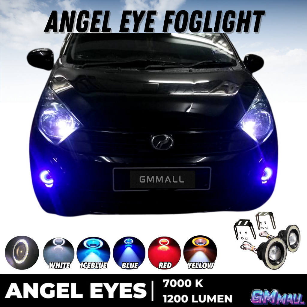 Perodua axia ANGEL eye LED light 2 ชิ้น ไฟตัดหมอกรถยนต์ Halo Ring ...