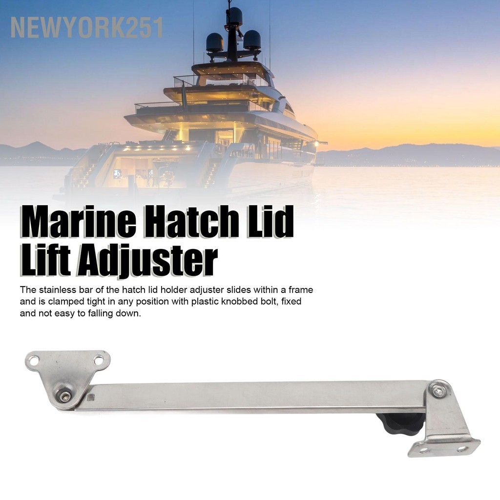 Newyork251 Marine Hatch Lid Stay Adjuster สแตนเลส 316 ปรับได้ 8 ถึง 14 ...