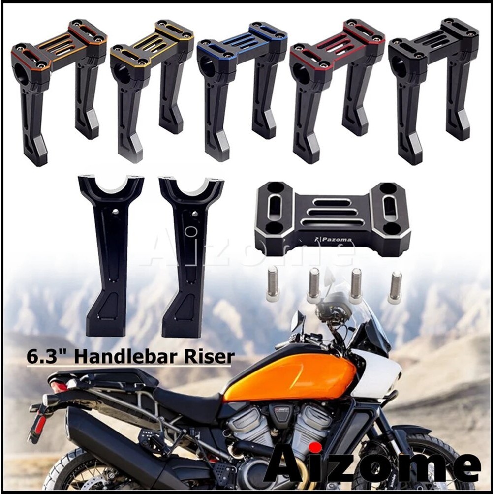 AI Motorcycle 6.3" Upright Tall Risers Handlebar Rise Mount Clamp 32mm ...