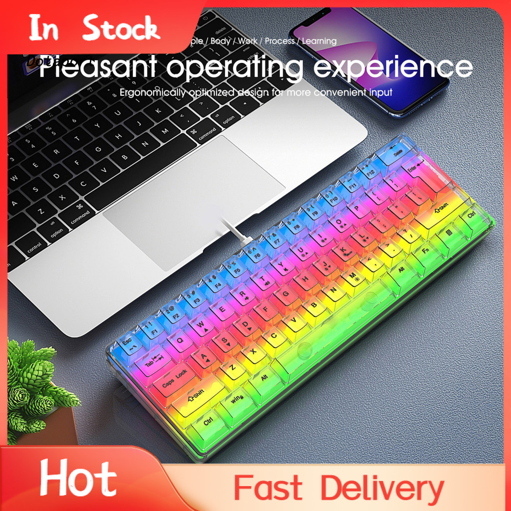 Kddt- คีย์บอร์ดเกมมิ่ง RGB 61 คีย์ กันน้ํา แบบใส อุปกรณ์เสริม ...