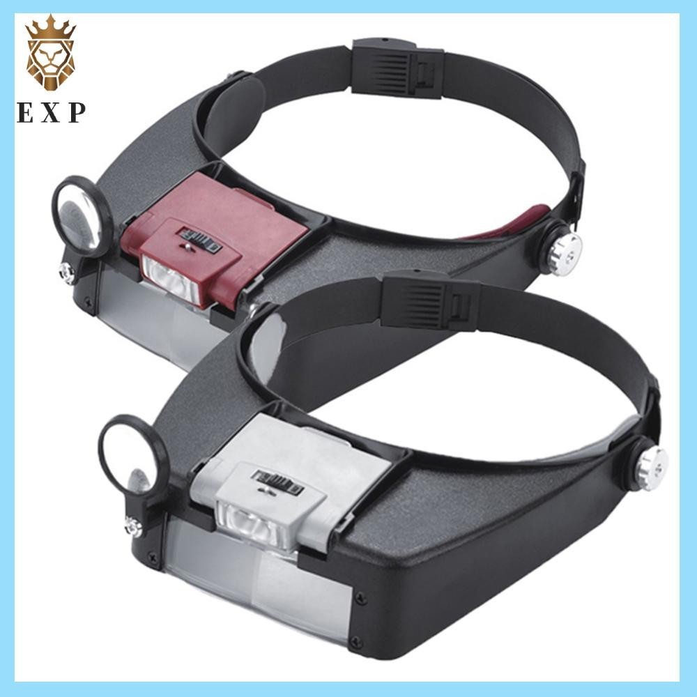 [explosion1.th] แว่นขยายคาดศีรษะ LED 1.5x 3x 8.5x 10x HD สําหรับซ่อมแซมนาฬิกา | Shopee Thailand