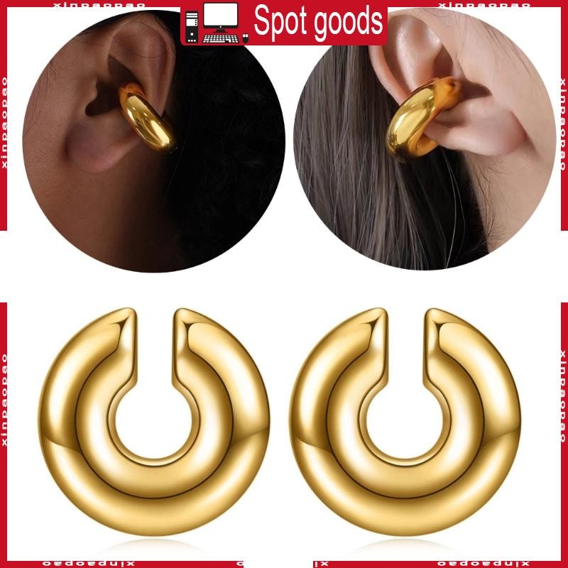 Xi Stylish Chunk Ear Clips Unisex หนากระดูกอ่อนต่างหูเครื่องประดับ ...