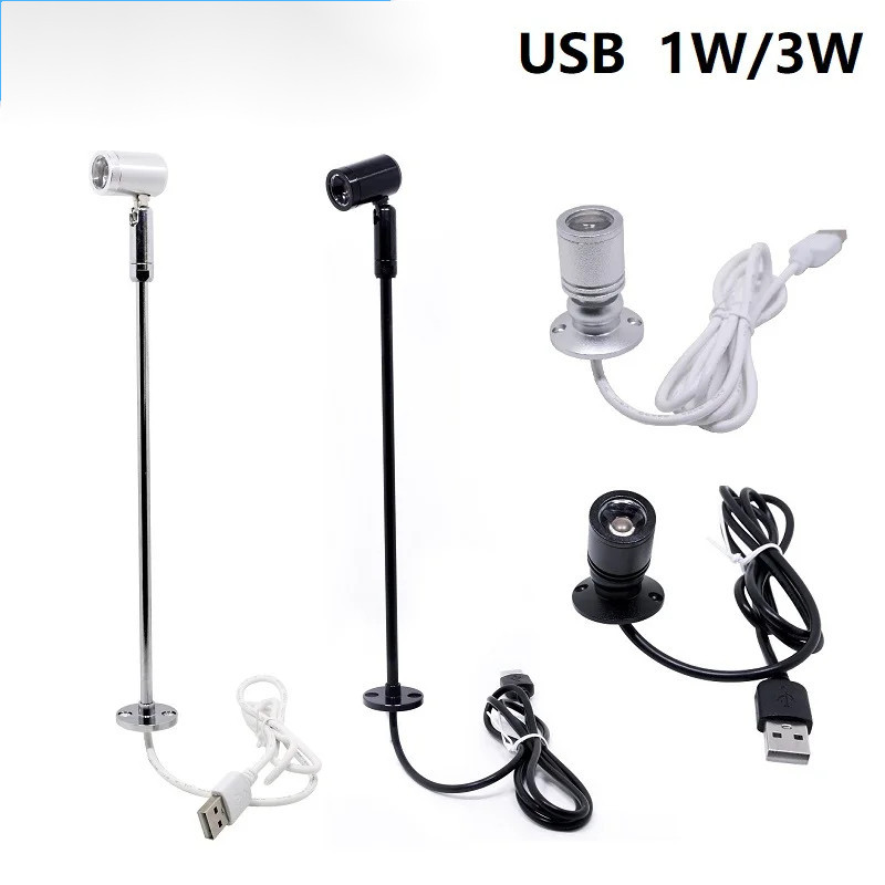 ไฟสปอตไลท์ Led USB 5V 1W 3W หมุนได้ สําหรับติดเพดานตู้โชว์ เครื่องประดับ | Shopee Thailand