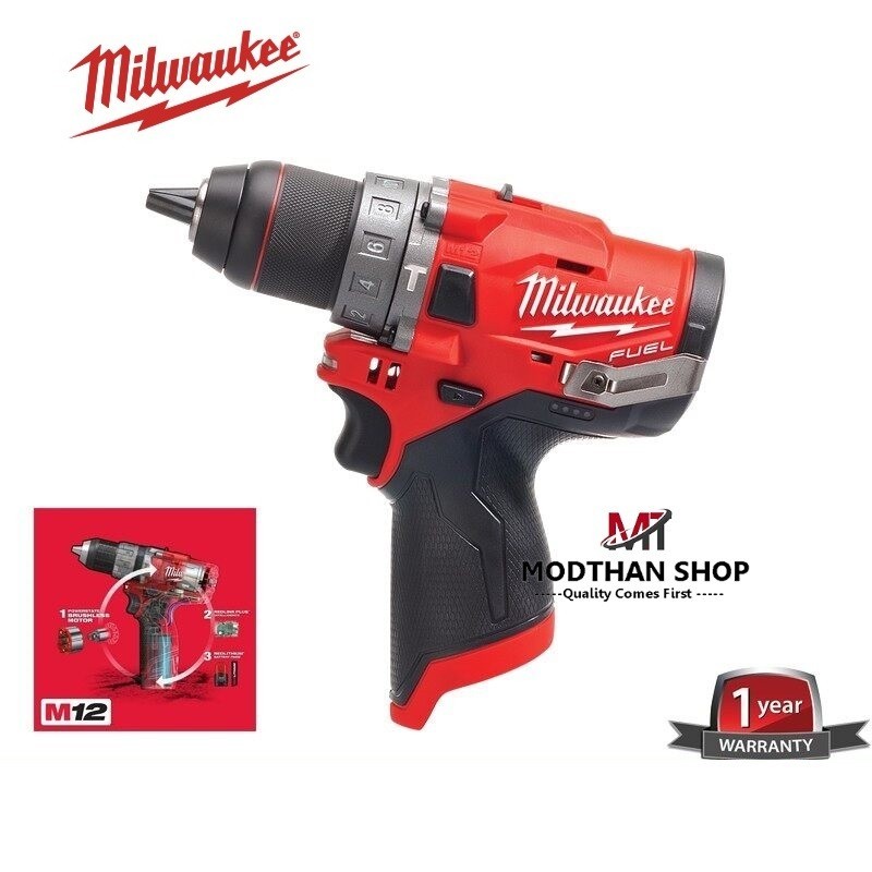Milwaukee M12 FPD สว่านไร้สาย 12 โวลต์ 3หุน (13มม.) แรงบิด 44NM ...