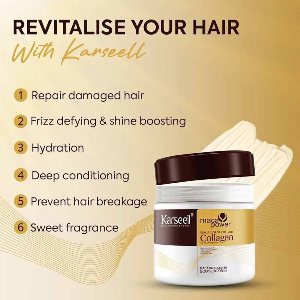 Karseell Moroccan Nut Oil Collagen Hair Mask 500ml | Shopee Thailand