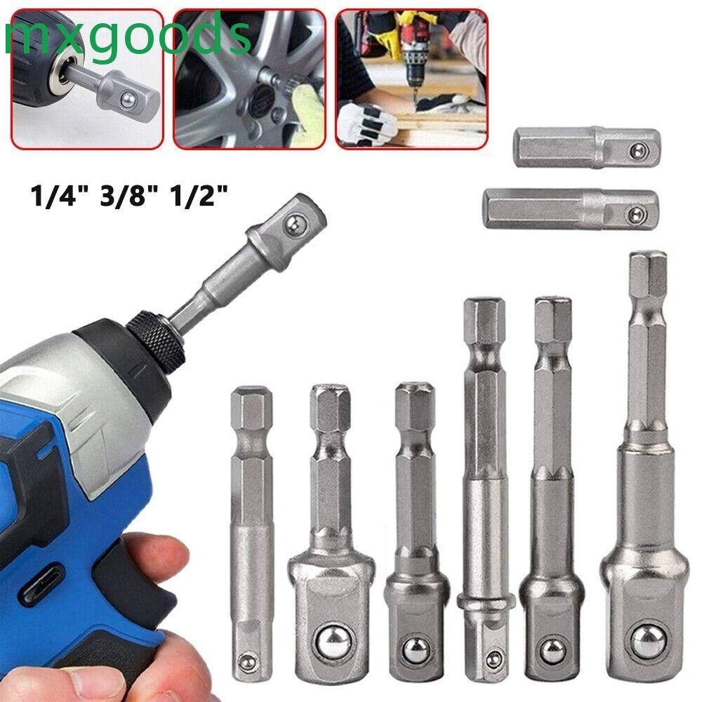Mxgoods อะแดปเตอร์ซ็อกเก็ตสว่าน ประแจกระแทก ก้านหกเหลี่ยม 1/4 นิ้ว 3/8 นิ้ว 1/2 นิ้ว | Shopee ...