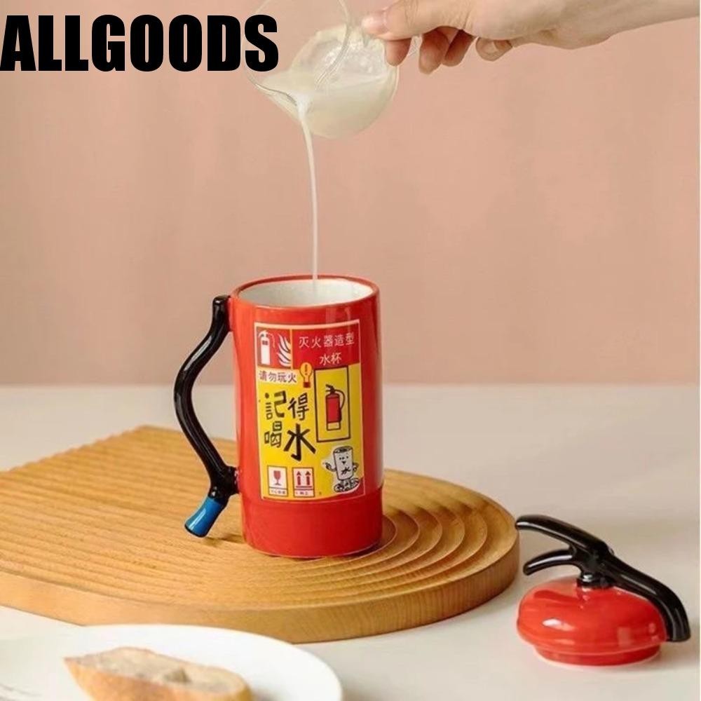 Allgoods แก้วน้ําเซรามิค พร้อมฝาปิด ขนาด 350 มล. ปลอดภัย สําหรับใส่ชา เครื่องดื่ม | Shopee Thailand