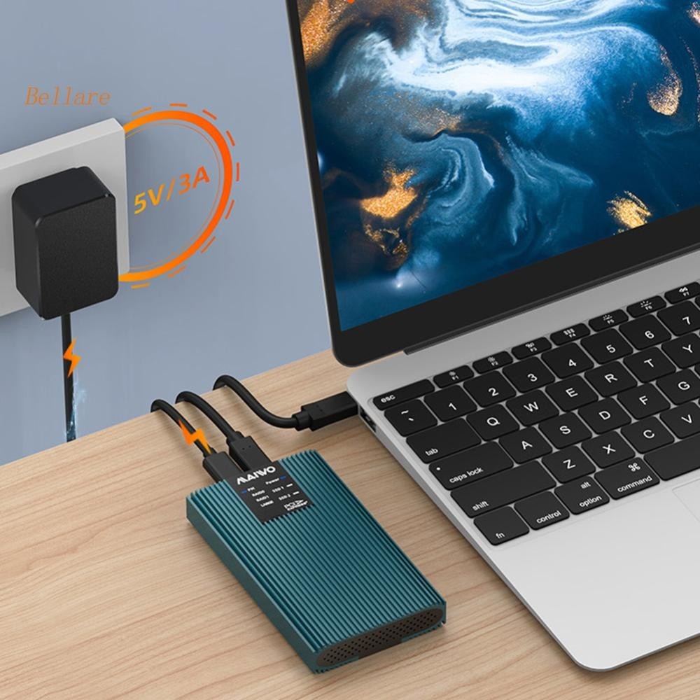 Dual Bay NVMe RAID Enclosure เครื่องอ่าน SSD USB3.2 GEN2x2 20Gbps M.2 ...