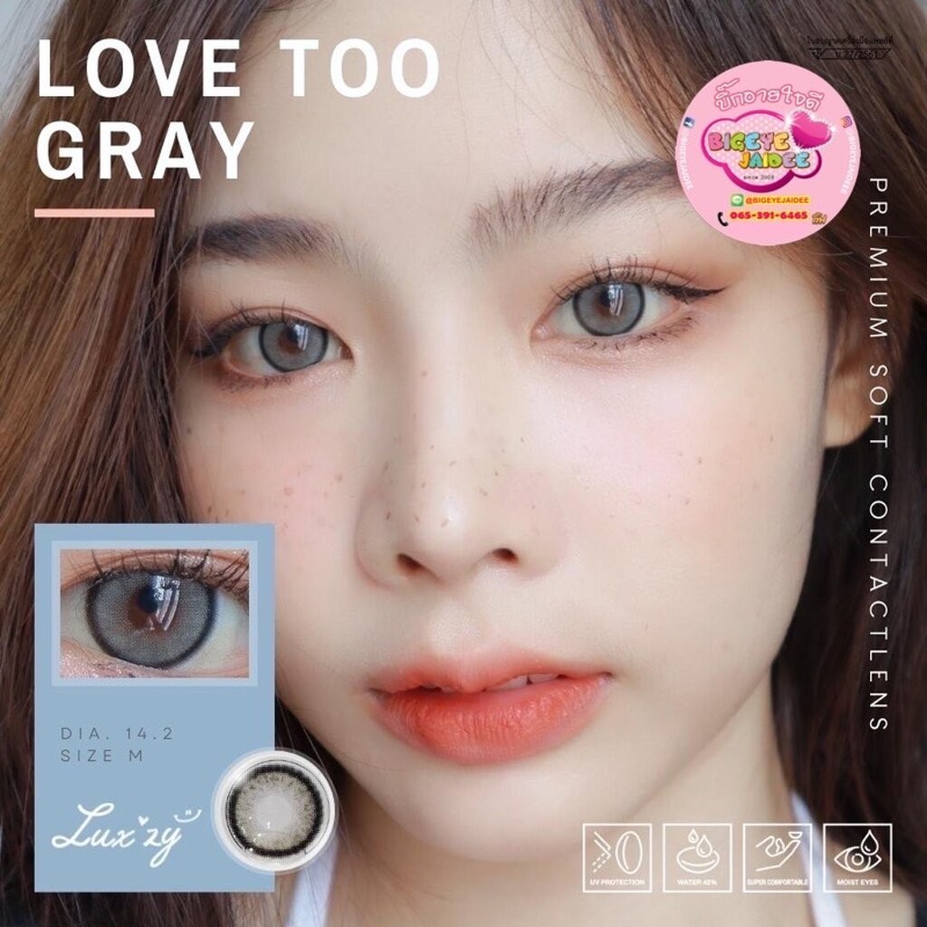 LuxzyLens Love Too Eff.17 Gray กลาง | Shopee Thailand