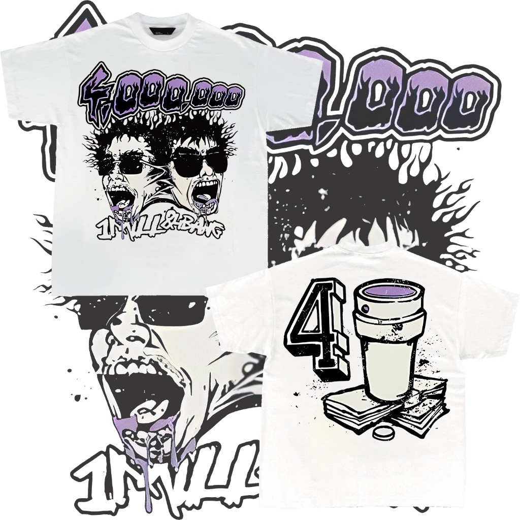 ใหม่ (พร้อมส่ง)เสื้อ 1Mill&4BANG Cotton 100%T-SHIRT | Shopee Thailand