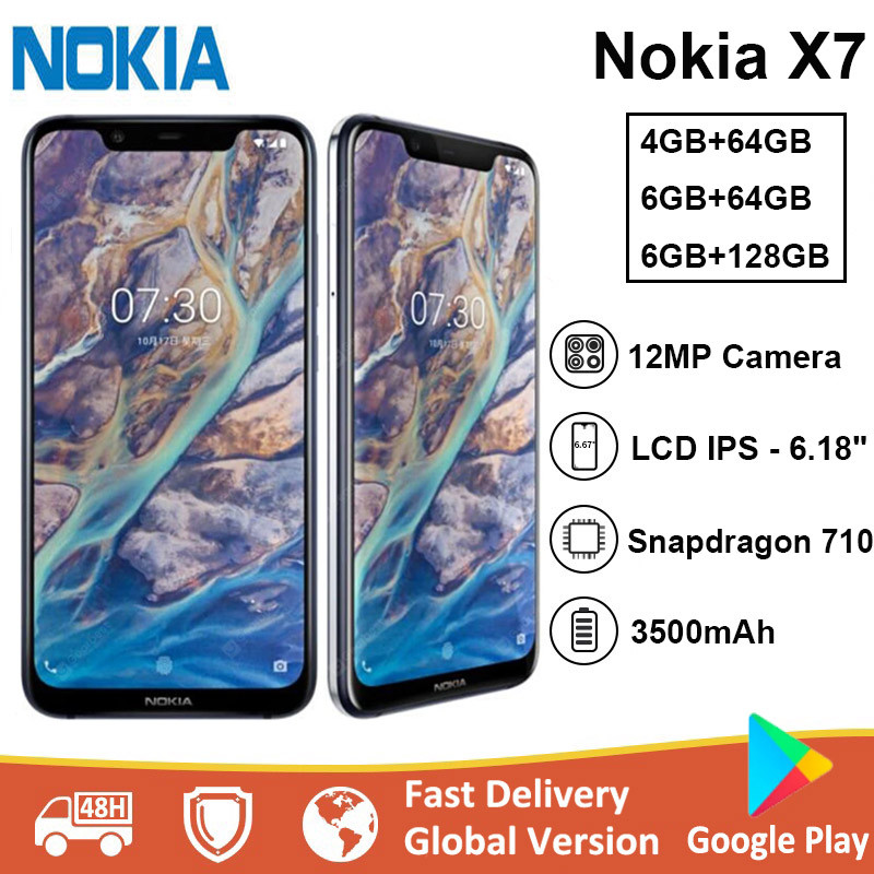Nokia 8.1 Nokia X7 สมาร์ทโฟน 6.1 นิ้ว Snapdragon 710 Octa Core Android 20MP โทรศัพท์มือถือชาร์จ ...