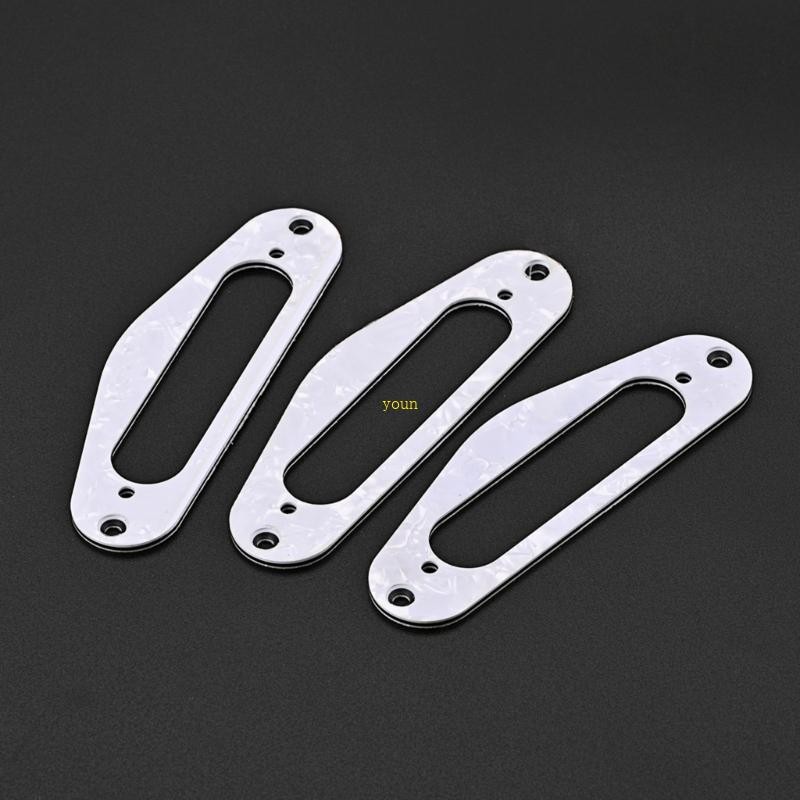 Youn 3 ชิ้น Single Coil Pickup Surround แผ่นแหวนติดตั้ง Vintage โลหะ T ...