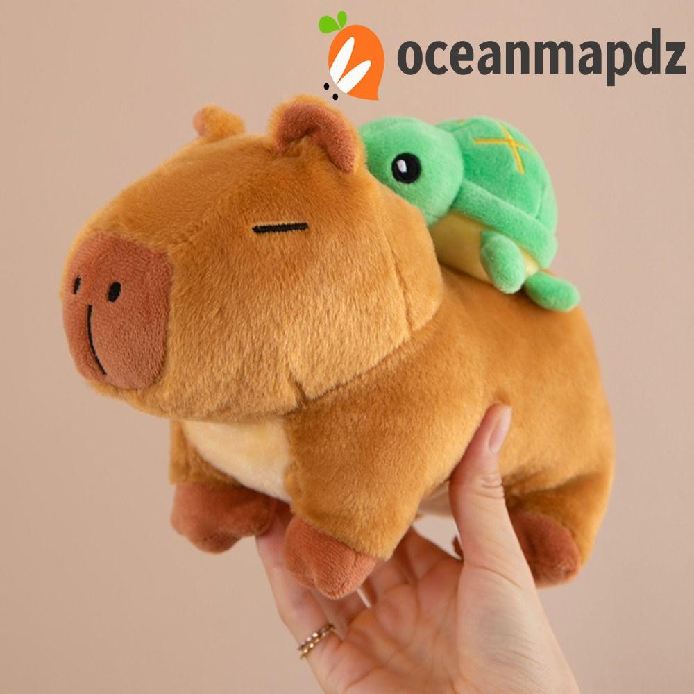 Oceanmapdz Capybara ของเล่นตุ๊กตา, นุ่มเต่า Capybara ตุ๊กตาตุ๊กตา, หมอนนอนจําลองปุย 25 ซม. ...