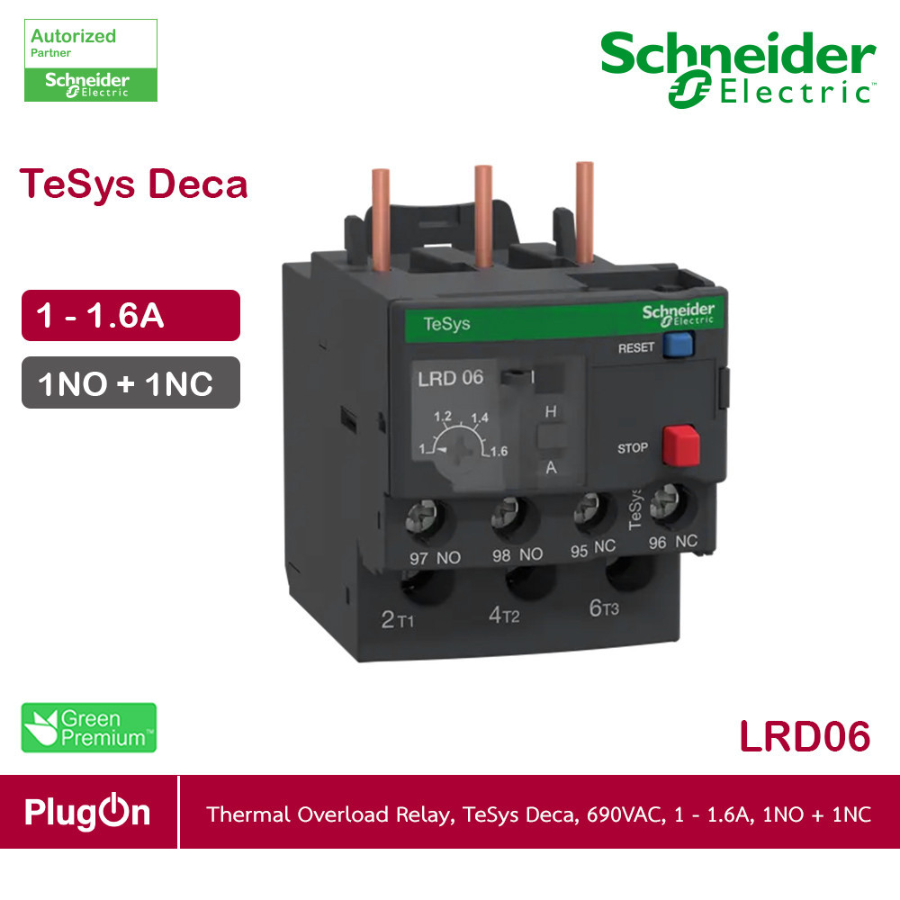 Schneider Electric - TeSys LRD overload relay for AC3 0.37kW/400V, 0 ...