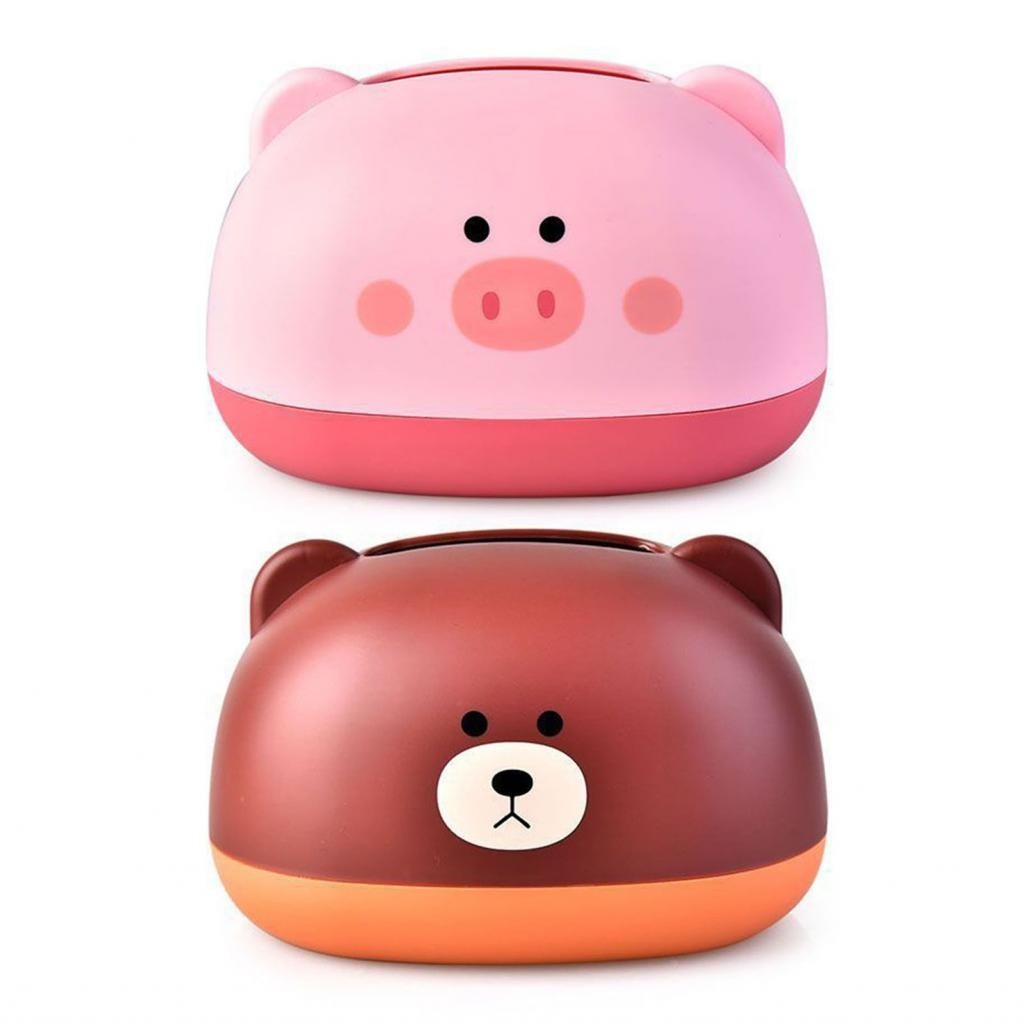 Tissue Box Cover Dispenser Holder Multifunctional Cute Cartoon Animal ...
