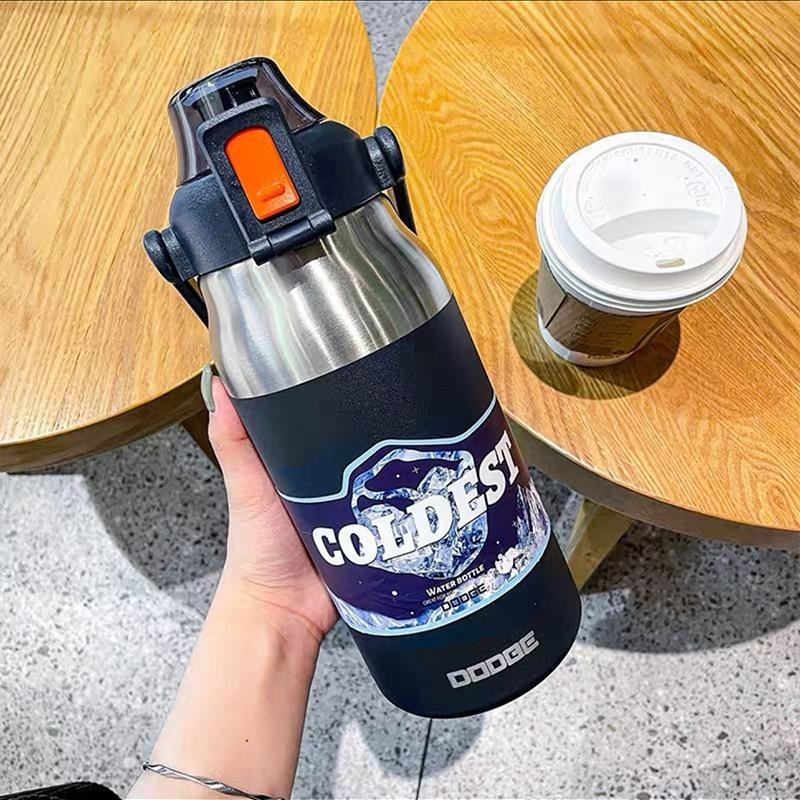 ขวดนำ้ DODGE สแตนเลส316 1300ml/1700ml แท้งค์เก็บอุณหภูมิ มียางรองก้นขวด กระติกน้ำเก็บความเย็น ...