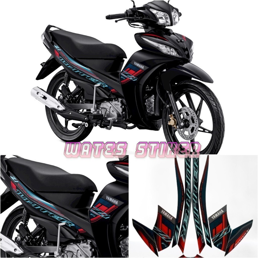 Hitam Striping Decal Pole Sticker yamaha jupiter z1 2023 2024 full ...