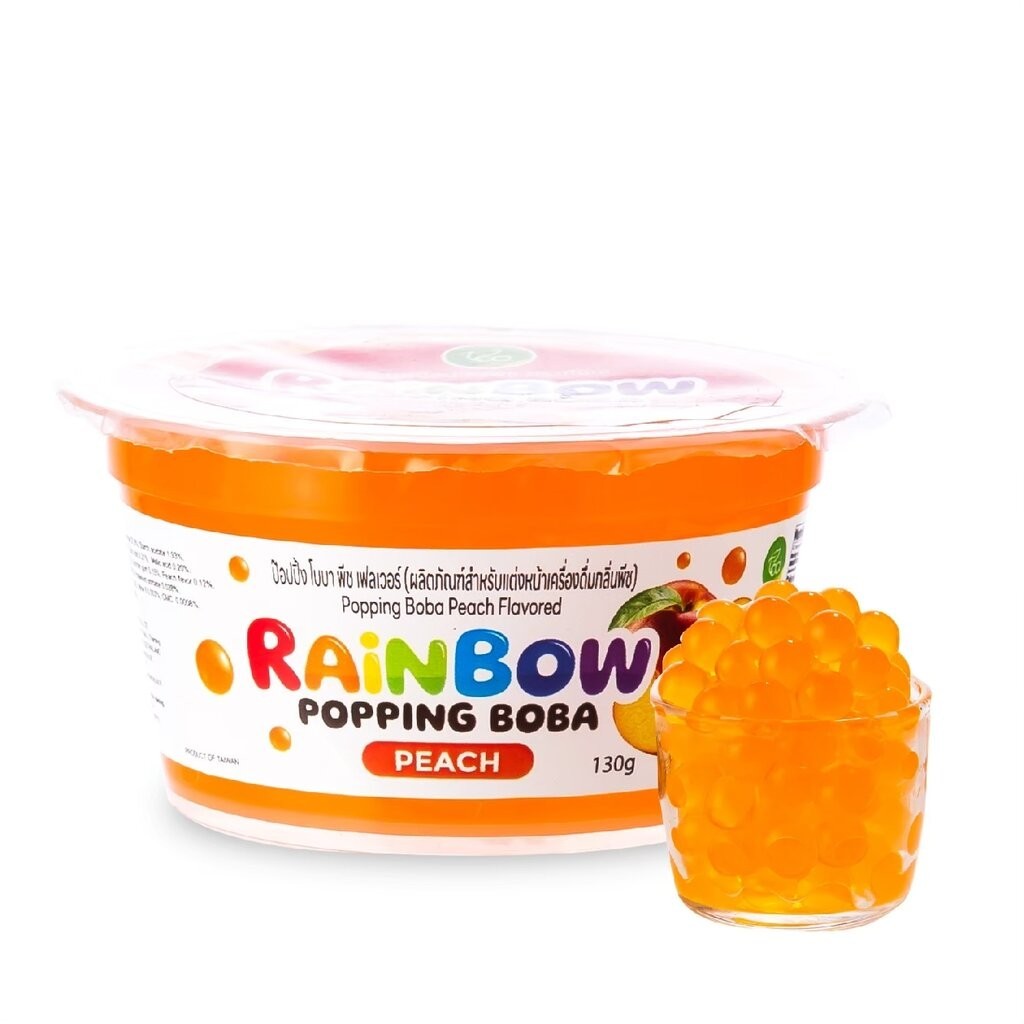 มุกป๊อปพีช ไข่มุกป๊อป มุกป๊อป เรนโบว์ป๊อปปิ้ง ท็อปปิ้ง สำเร็จรูป พร้อม ...