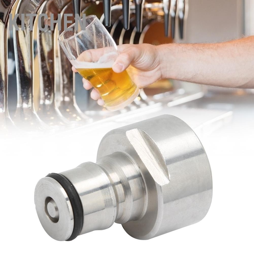 Kitchen 2 ชิ้นสแตนเลสสตีลบอลล็อค Keg Coupler Adapter Ball Lock Quick ...