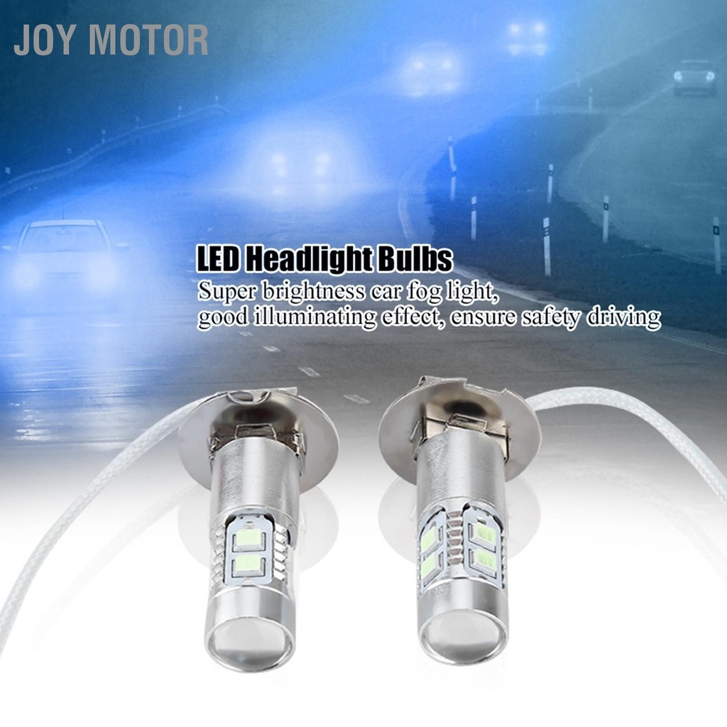 JOY Motor 2 ชิ้น 100 วัตต์ 1200LM 8000 พันรถ LED ไฟหน้าหลอดไฟชุดไฟตัด ...